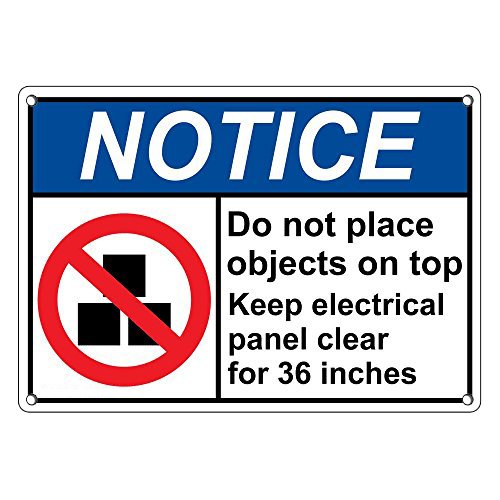 Amazon.com: Weatherproof Plastic ANSI Notice Do Not Place Objects On ...