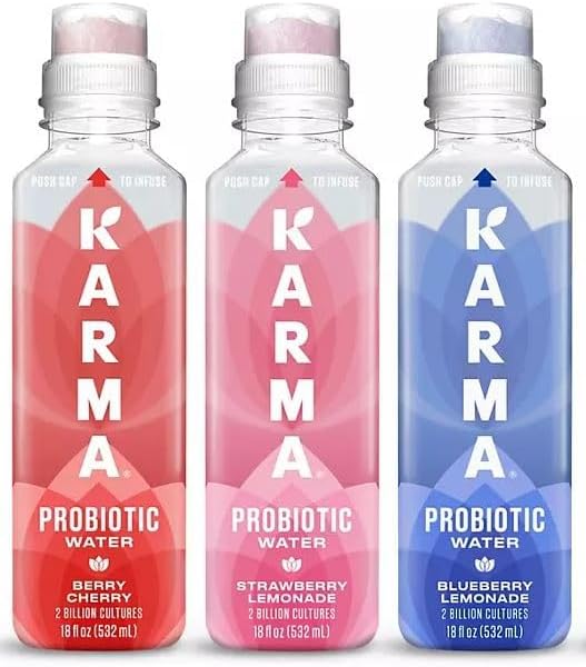 Amazon.com: Karma-Probiotic Water Variety Pack, Berry Cherry, Blueberry ...