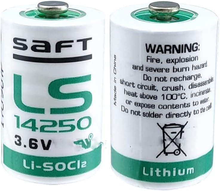 BUCADU Paquete de 2 LS14250 12 AA 3.6V Batería de litio 1200mAh ...