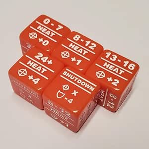 Rook Robot 5X Heat Dice Compatible with Battletech to Track Attack ...