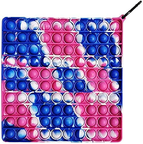Louliou Big Size Push Pop Bubble Sensory Fidget Toys,100 Bubbles Stress ...