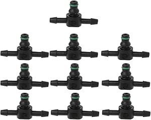 Fuel Injectors for 10 Pcs T Type Connector Pipe Hose Joiner Tube Fuel ...