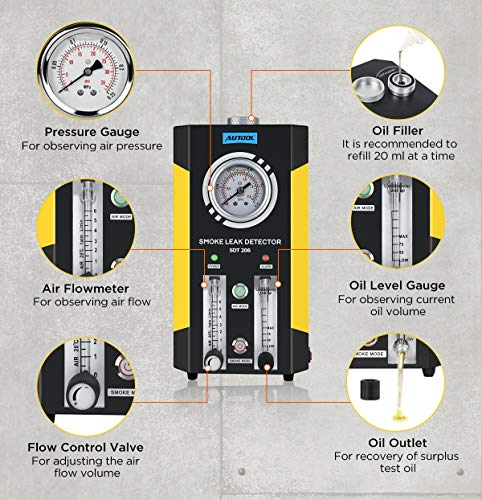 AUTOOL SDT206 Automotive Rookmachine EVAP Lekkage Detector 12V Auto ...
