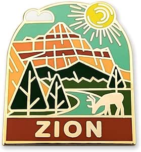 Amazon.com: Zion National Park Enamel Pin : Clothing, Shoes & Jewelry