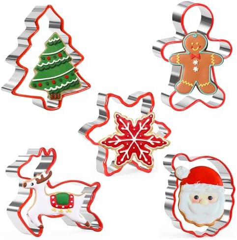 Christmas Cookie Cutter Set, Joyoldelf 12 Piece Christmas Biscuit ...