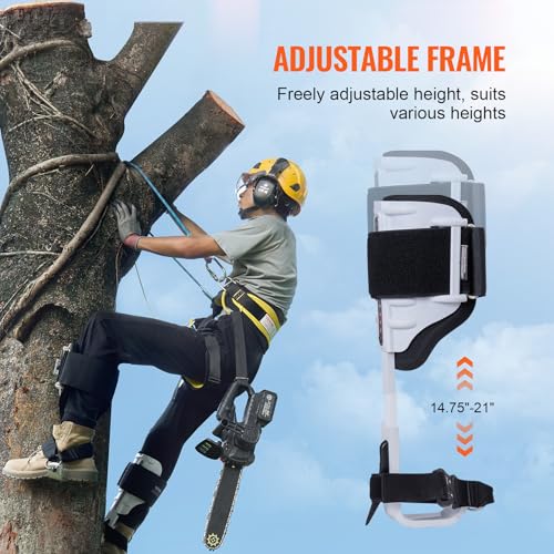 VEVOR Tree Climbing Spikes, 1 Pair Height-Adjustable Climbing Spurs ...