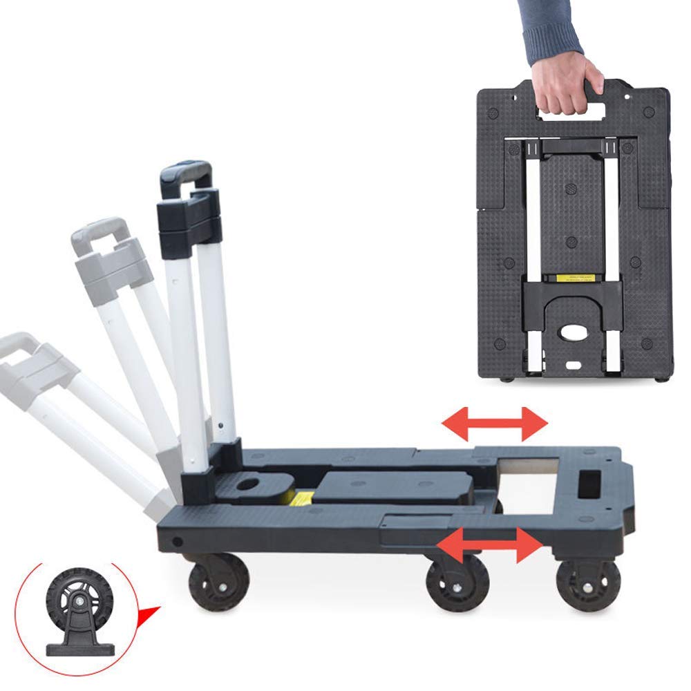 Buy ZGYQGOO Heavy Duty Folding Industrial Platform Trolley 150Kg Load ...