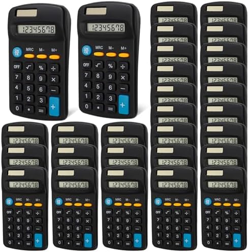 Amazon.com : Dyrfolm 24 Pack Pocket Calculator,Mini Calculators,Pocket ...