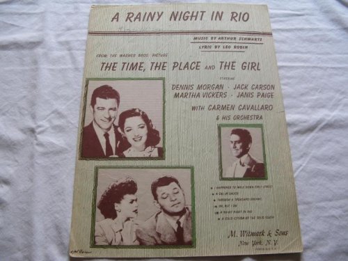 A RAINY NIGHT IN RIO DENNIS MORGAN 1946 SHEET MUSIC SHEET MUSIC FOLDER ...
