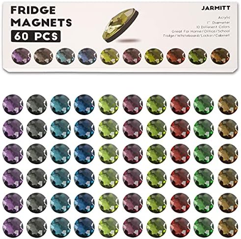 Amazon.com: 60 Pcs Refrigerator Magnets, 10 Colors Gem Decorative ...