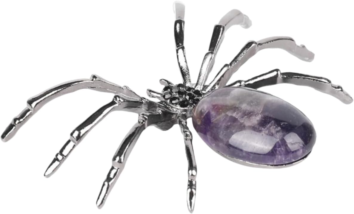 Crystal Stone Spider Natural gem Crystal Paperweight Hand Blown Glass ...