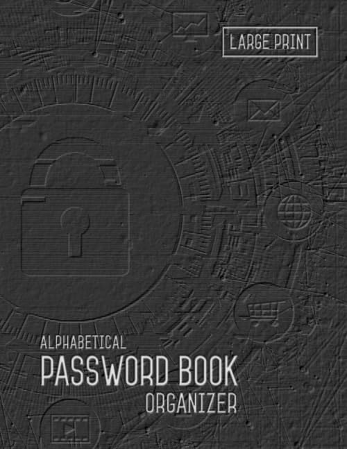 Password Book Organizer Alphabetical: 8.5 x 11 Password Notebook with ...