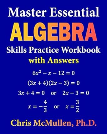 Master Essential Algebra Skills Practice Workbook with Answers: Improve ...