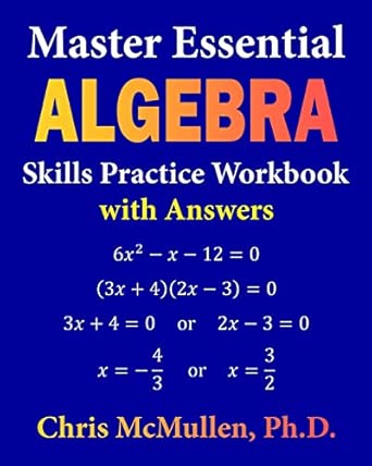 Master Essential Algebra Skills Practice Workbook with Answers: Improve ...