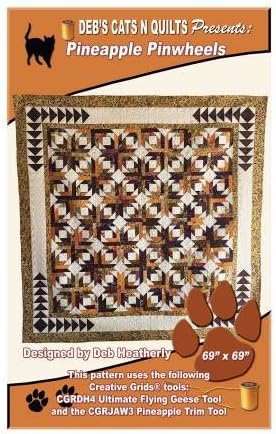 Amazon.com: Deb's Cats N Quilts Pattern - Pineapple Pinwheels (Lap and ...
