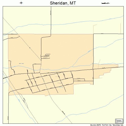 Amazon.com: Large Street & Road Map of Sheridan, Montana MT - Printed ...