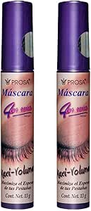 Prosa Rimel Mascara Pestañas Maxi Volumen 13g 2 Piezas : Amazon.com.mx ...