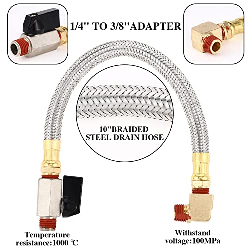 Electronic Drain Valve and Tank Drain Valve Assembly Kit with Braided ...