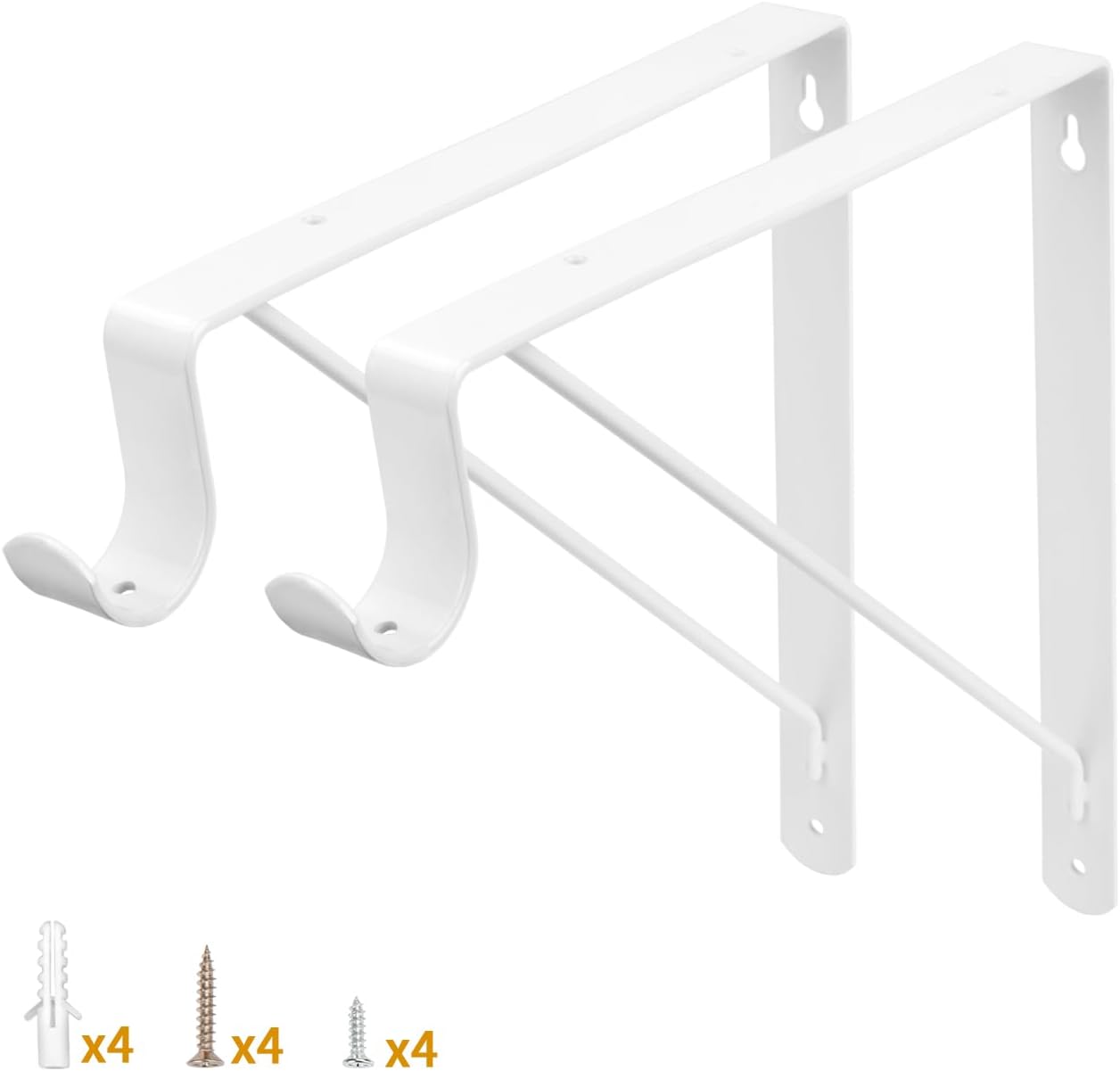 Amazon.com: Dewell 2 Pcs 10inch Tripod Triangle Shelf Brackets, Wall ...
