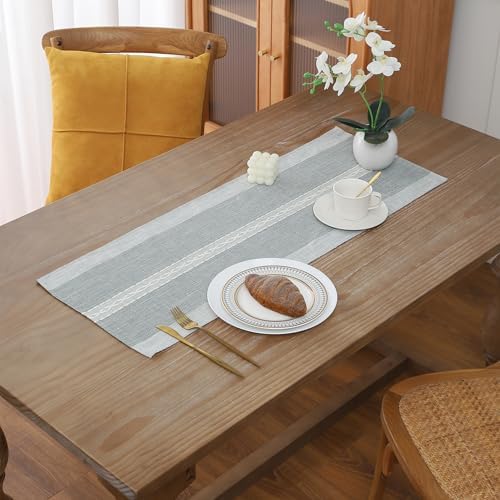 Amazon.com: Gernaice Boho Table Runner, Rustic Cotton Linen Farmhouse ...