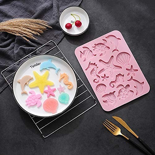 SEA Creature Mould Mermaid Fish Tail Mold, Silicone Fondant Mold ...