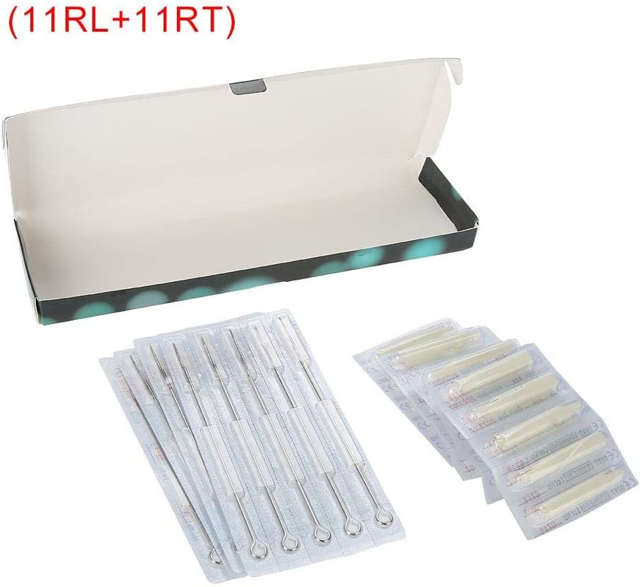 Tattoo Needles & Tattoo Tips Set Disposable Stainless Steel Sterilized ...