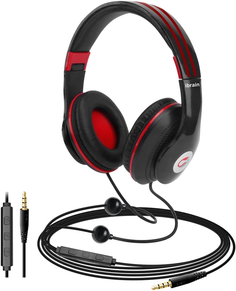 Amazon.com: ibrain Air Tube Headphones Air Tube Headset Over The Ear ...