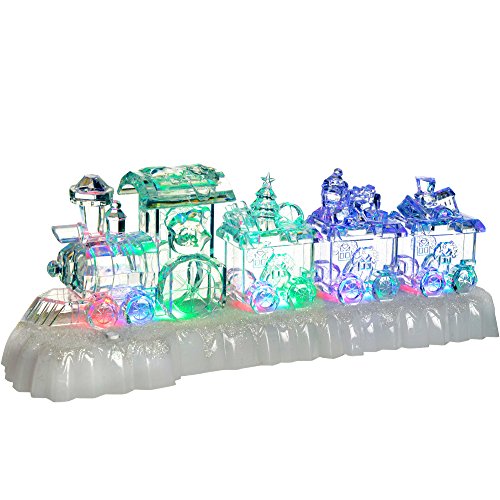 WeRChristmas Pre-Lit Colour Changing LED Musical Christmas Train Scene ...