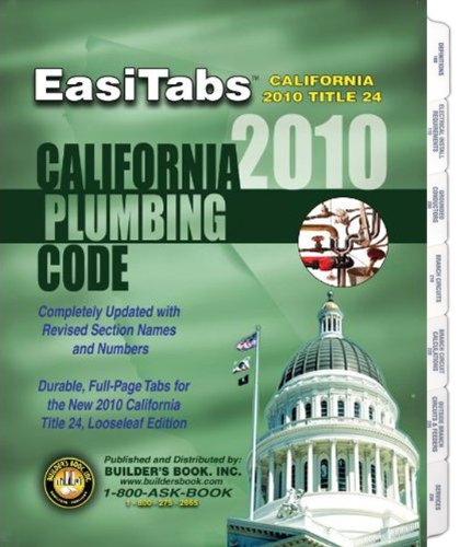 EasiTabs - 2010 California Plumbing Code, Title 24 Part 5. Looseleaf ...
