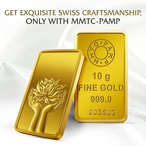 MMTC-PAMP 999.9 24k Lotus Pure 10 gm Gold Bar : Amazon.in: Fashion