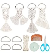 Amazon.com: INFUNLY 3 Set DIY Macrame Keychain Kits Angel Macrame ...