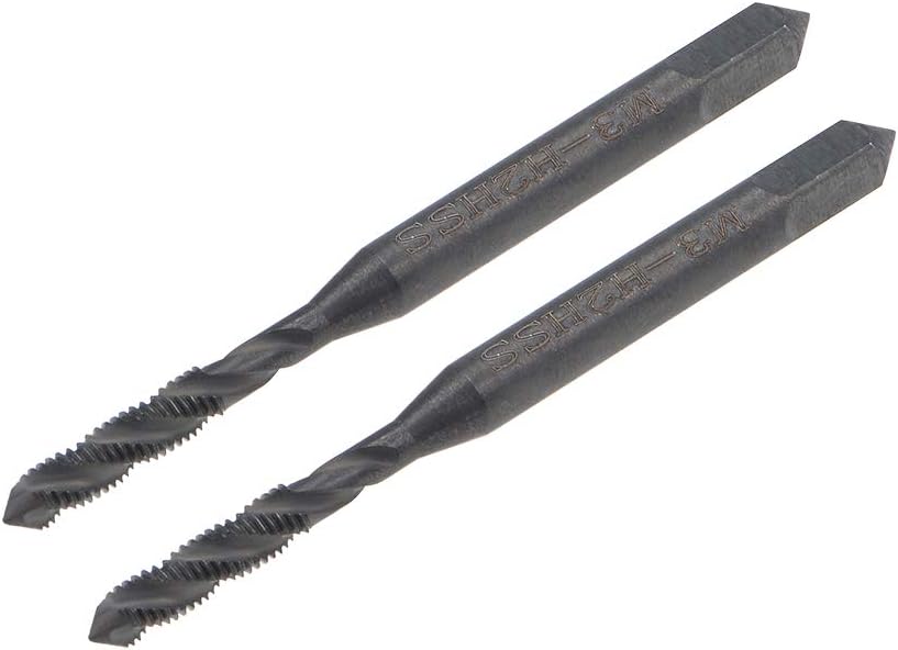 uxcell Metric Spiral Point Machine Screw Tap M3 Thread H2 Nitriding ...