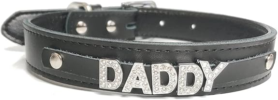 Amazon.com: Daddy Collar - DDLG Leather Choker for Daddys Owned ...