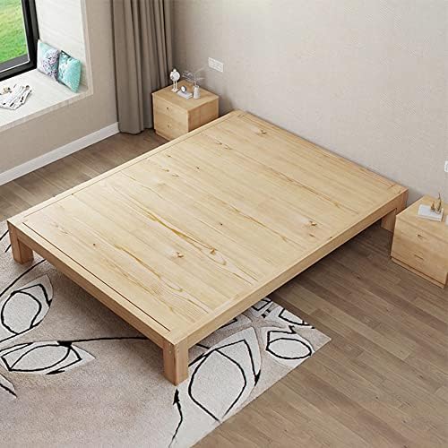 Amazon.com: LITFAD Scandinavian Bed Frame Platform Bed Solid Wood ...