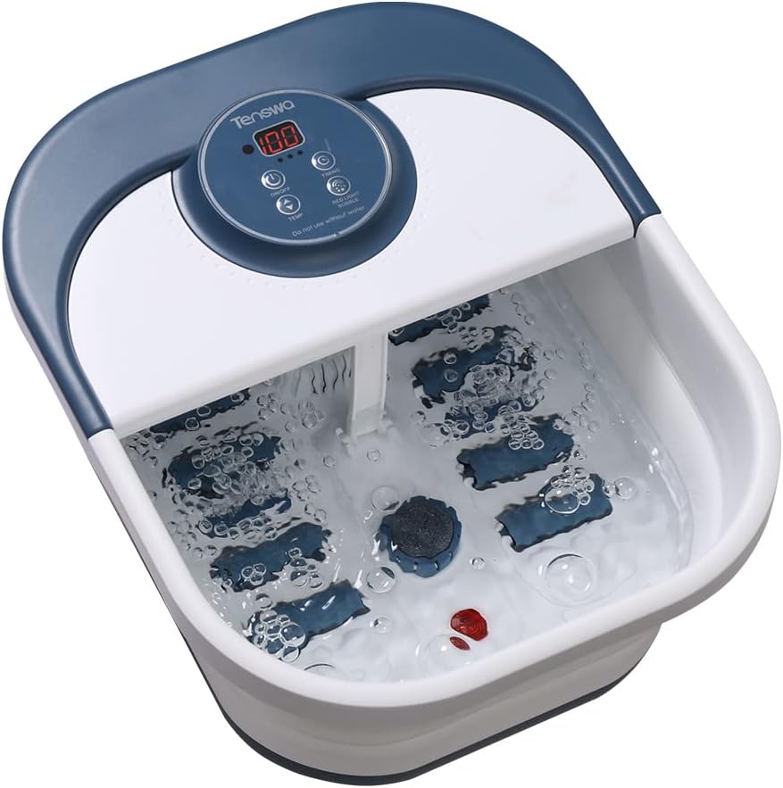Amazon.com: Tenswa Collapsible Foot Spa Bath Massager with Heat ...