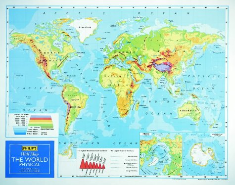 Buy Philip's Wall Maps: World Physical Map Book Online at Low Prices in ...