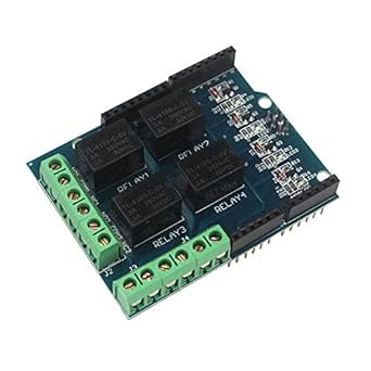 Stayhome 4 Channel 5V Relay Shield Module, Four Channel Relay Control ...
