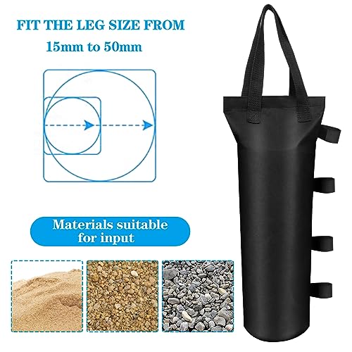 8 Pack Canopy Sand Bags Sand Weights Bags Black 264 LBS Large Heavy ...