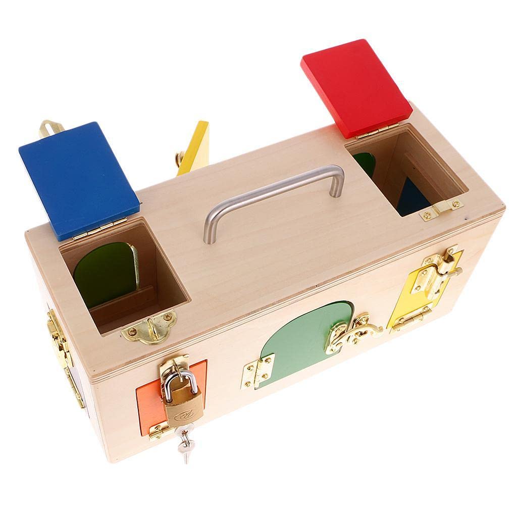 Ms Enterprise Wooden Montessori Practical Life Material Little Lock Box ...