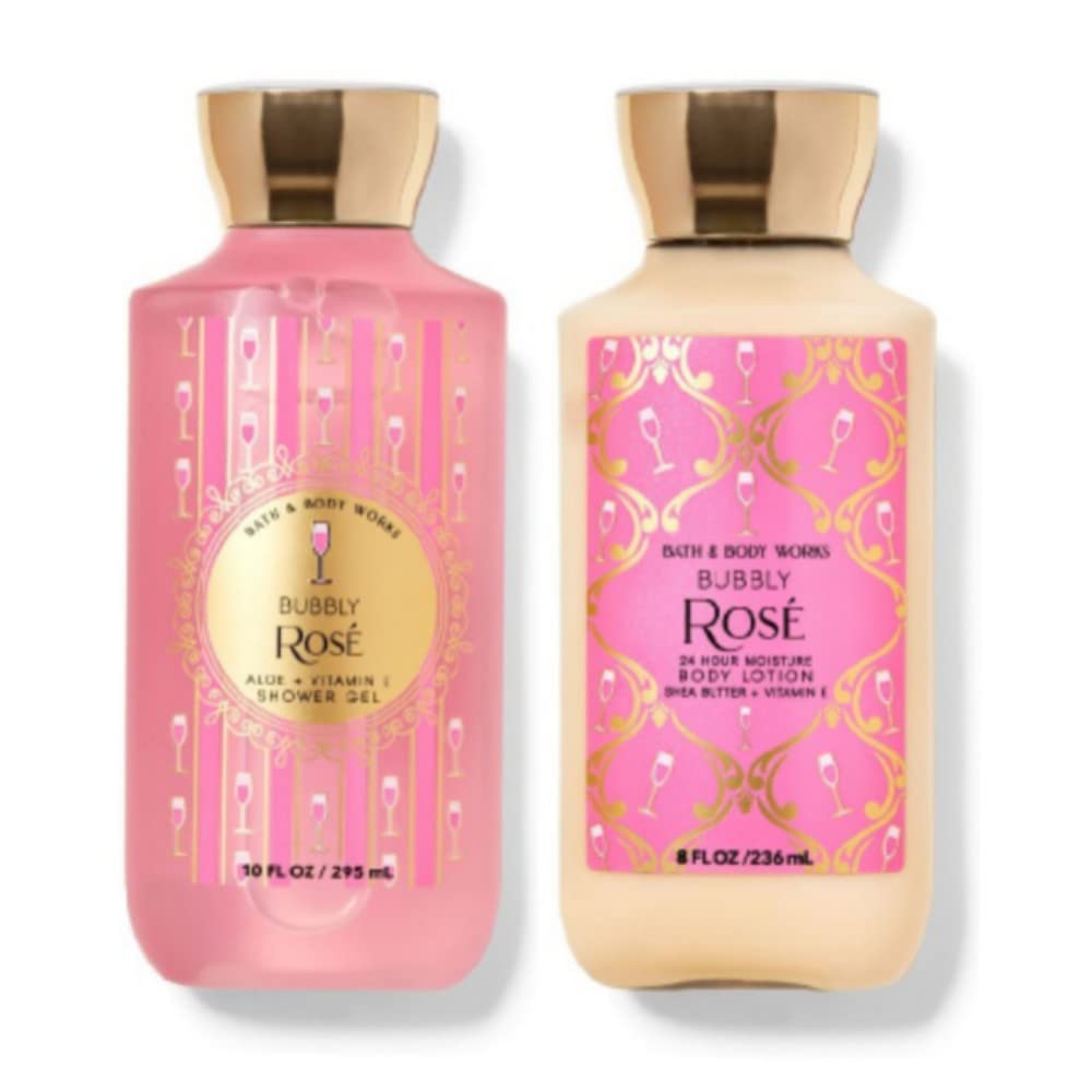 Amazon.com : Bath and Body Works Bubbly Rose Body Lotion Shower Gel Set ...