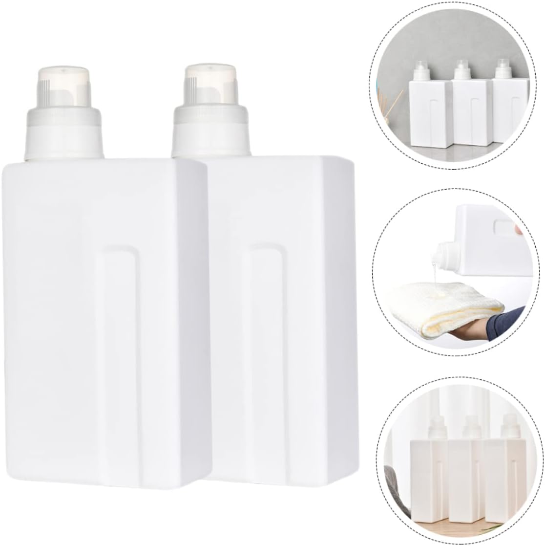 Mobestech 2pcs laundry bottle plastic storage containers for clothes ...