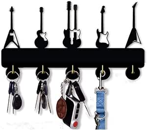 Amazon.com: QianZhou-Uk Guitar Key Holder for Wall,Guitar Art ...