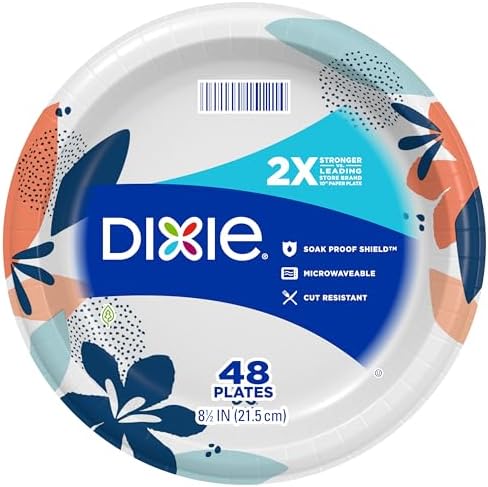 Amazon.com: DIXIE® 8.5 INCH PAPER PLATES, 48 COUNT : Health & Household