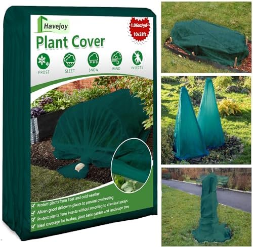 Amazon.com : Havejoy Plant Cover Freeze Protection, 33FT x 10FT Green ...