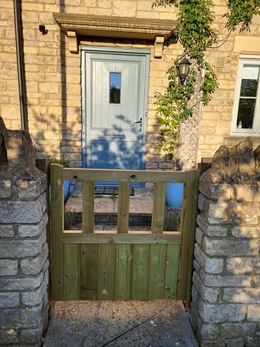 Wooden Garden Gate Pedestrian Gate 4ft 120cm, (120cm High x 90cm Wide x ...