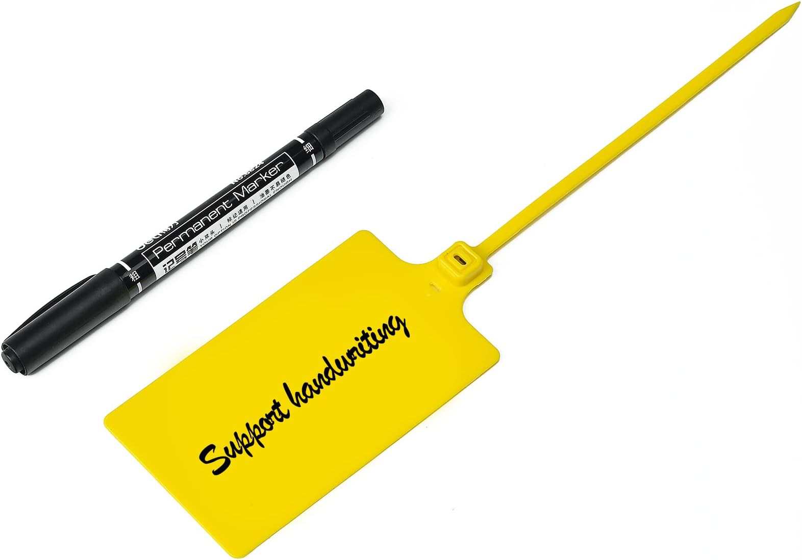 Amazon.com : LeadSeals 100 Yellow Plastic Tags Water Proof Shipping ...