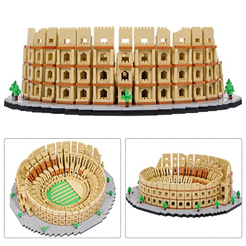 LULUFUN Building Block Set, Roman Colosseum Architecture Model Blocks ...