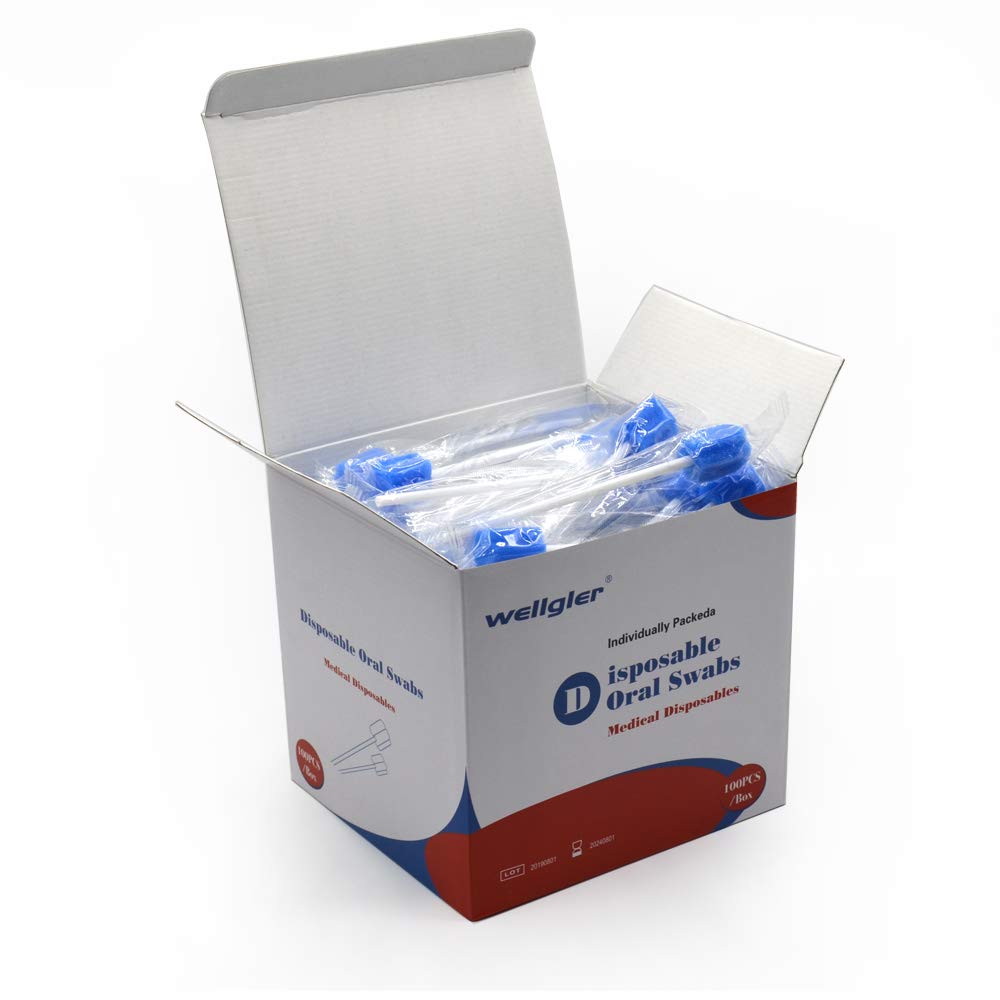 Amazon.com: Wellgler's Disposable oral swabs,mouth swabs sponge Dental ...