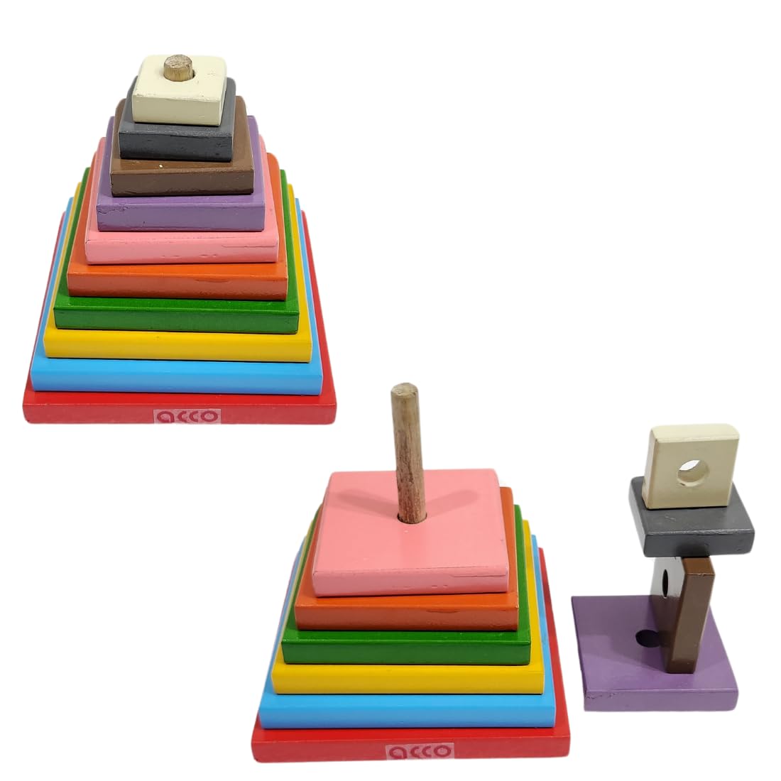 Medical Bazzar Wooden Rainbow Stacking Tower Toys for Kids ...
