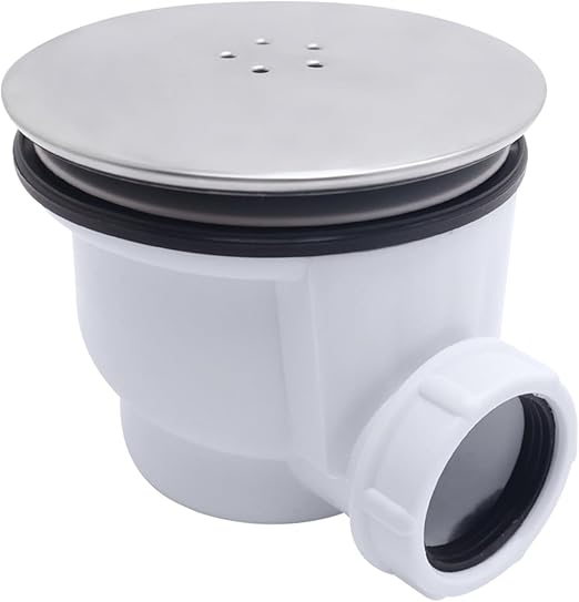 Amazon.com: hokojix Shower Bathroom Tray Waste Drain Trap Side Drain ...
